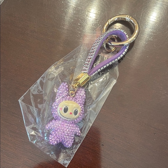 Accessories | Purple Labubu Character Keychain With Rhinestones New ...